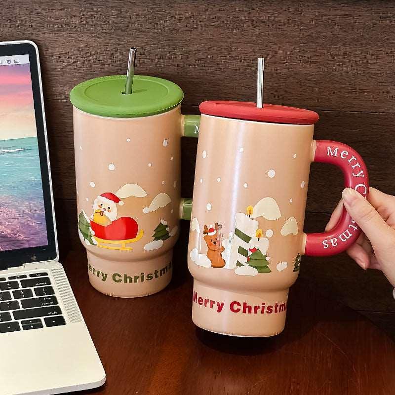 Christmas Ceramic Cup – Large 800ml Festive Mug Gift for Holidays – ZA-Zola